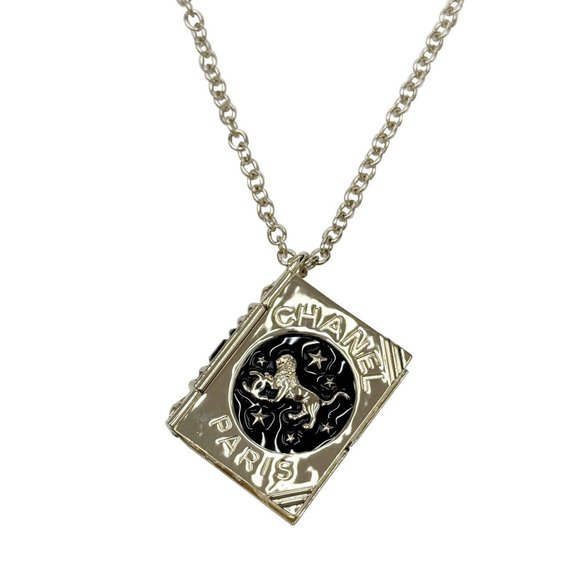 CHANEL | Jewelry | Chanel Coco Mark Lion No5 Book Charm Necklace Ab752 ...